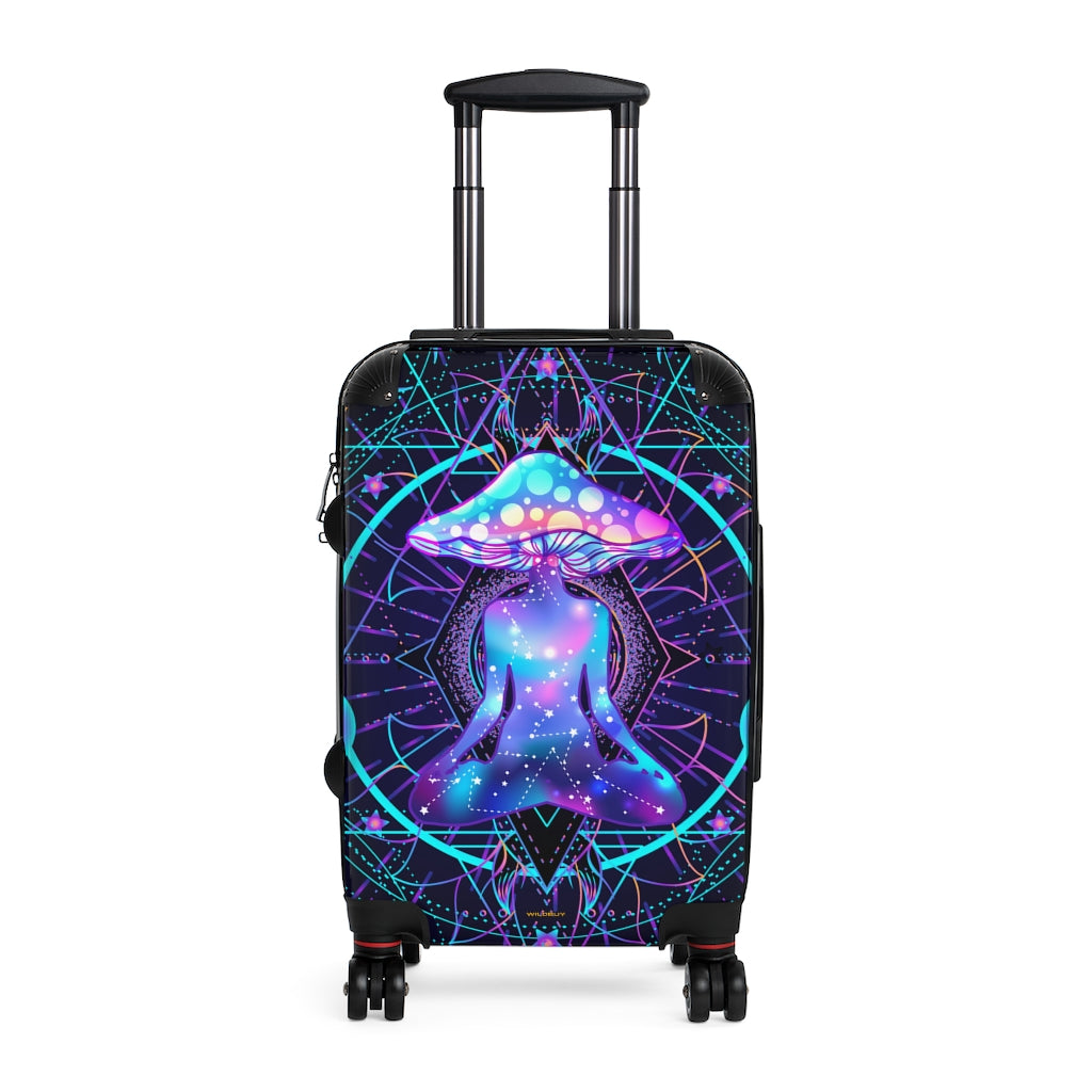 Magic Mushroom Suitcase, Travel Bag, Overnight Bag, Custom Photo Suitc